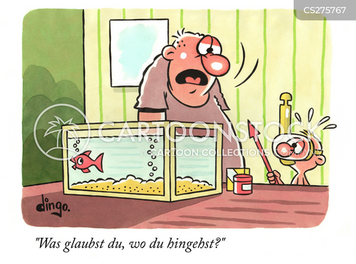 Cartoons und Karikaturen mit Taucher