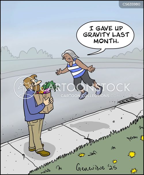 Gave Up Gravity Cartoons and Comics - funny pictures from CartoonStock