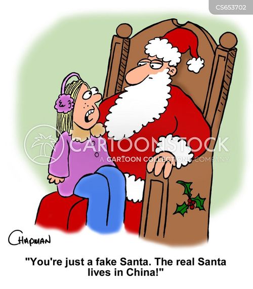 Fake Santa Cartoons and Comics - funny pictures from CartoonStock