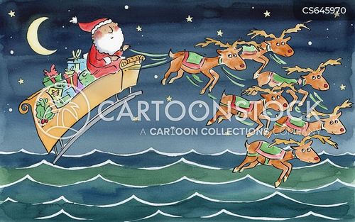 Father Christmas Cartoons and Comics - funny pictures from CartoonStock