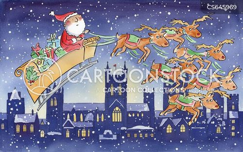 Father Christmas Cartoons and Comics - funny pictures from CartoonStock