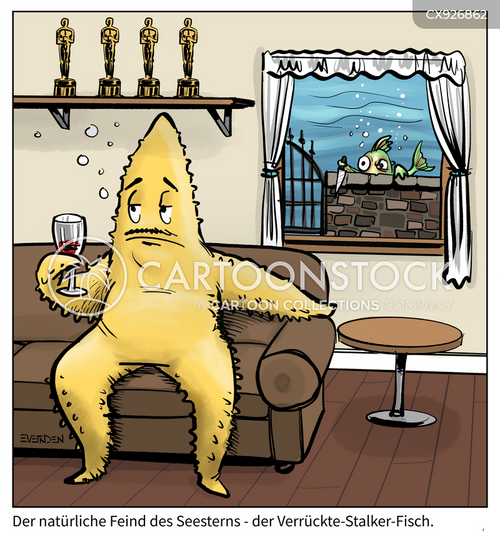 Cartoons und Karikaturen mit Stalker-fisch
