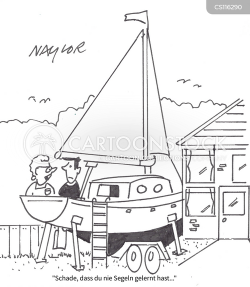 Cartoons und Karikaturen mit Segel