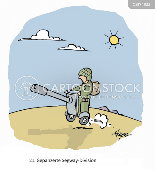 Cartoons und Karikaturen mit Segway