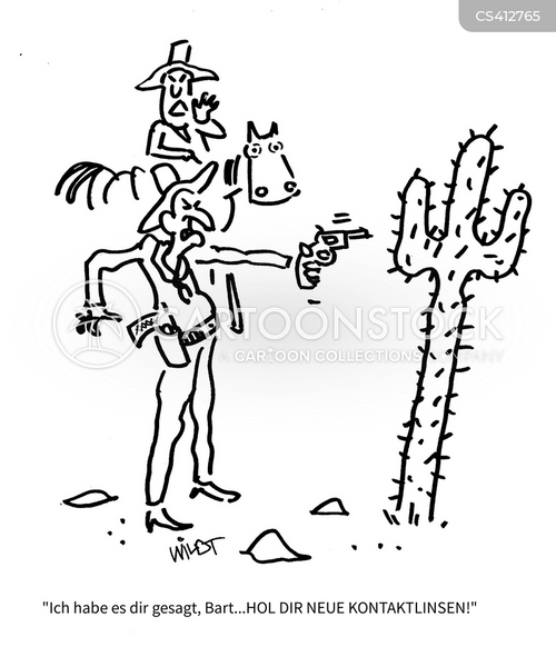 Cartoons und Karikaturen mit Western-humor