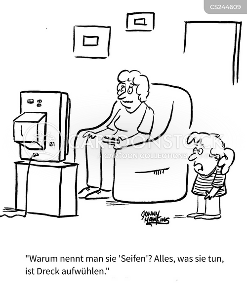 Cartoons und Karikaturen mit Doku-soap