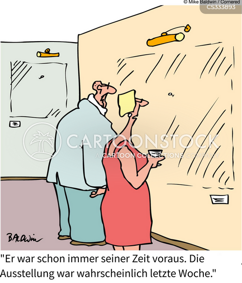 Cartoons und Karikaturen mit Voraus Seiner Zeit