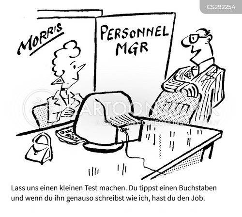 Cartoons und Karikaturen mit Tipptests