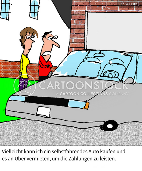 Cartoons und Karikaturen mit Autozahlung