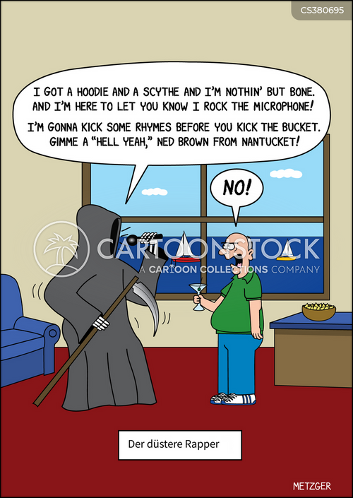 Cartoons und Karikaturen mit Der Sensenmann