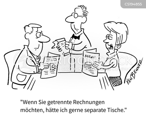 Cartoons und Karikaturen mit Separate Cheques