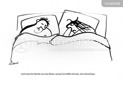 Cartoons und Karikaturen mit Piloerektion