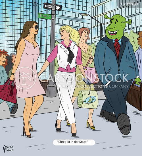 Cartoons und Karikaturen mit Shrek