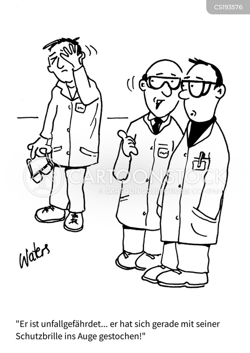 Cartoons und Karikaturen mit Unfall