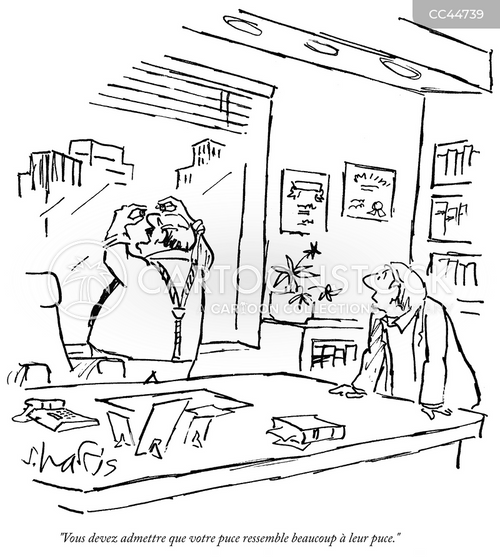 Dessins humoristique et caricaturés avec Puces Cérébrales