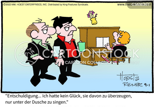 Cartoons und Karikaturen mit Duschen