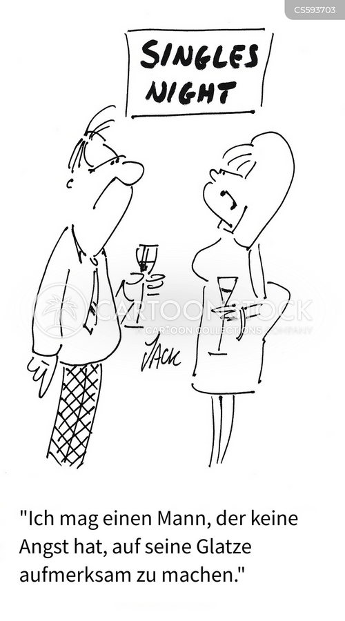 Cartoons und Karikaturen mit Singles Nacht