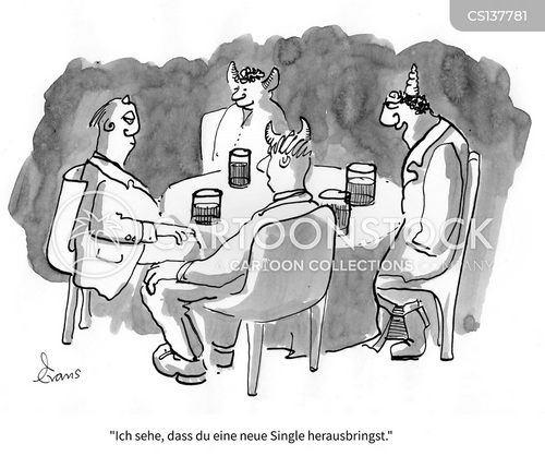 Cartoons und Karikaturen mit Neu Single