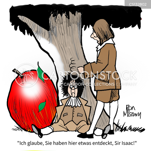 Cartoons und Karikaturen mit Sir Isaac Newton