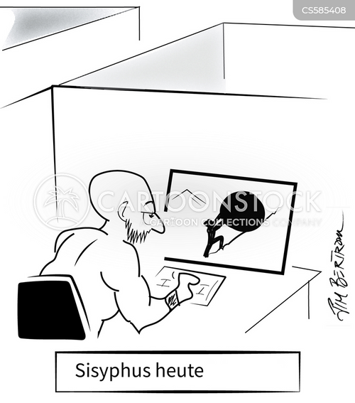 Cartoons und Karikaturen mit Sisyphusartige Aufgaben