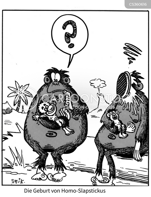 Cartoons und Karikaturen mit Slapstick-behandlung