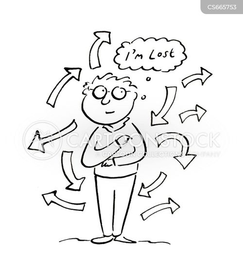 Too Many Directions Cartoons and Comics - funny pictures from CartoonStock