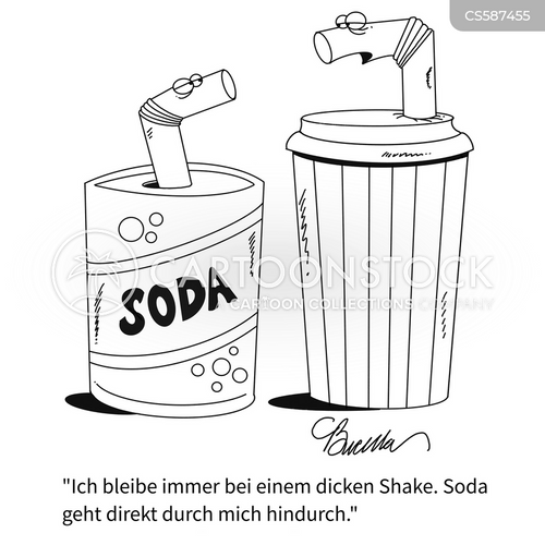 Cartoons und Karikaturen mit Soda-dose