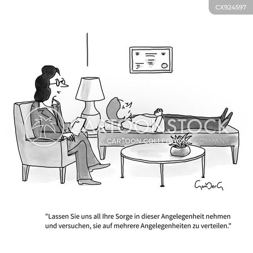 Cartoons und Karikaturen mit Sorgen