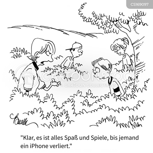 Cartoons und Karikaturen mit Outdoor-spaß