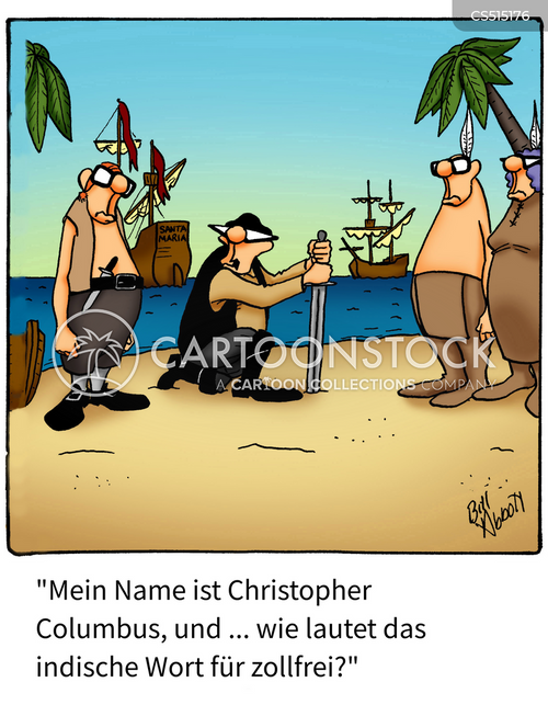 Cartoons und Karikaturen mit Duty-free-einkauf