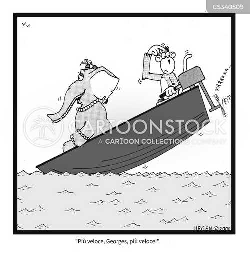 Cartoons und Karikaturen mit Speed Boats