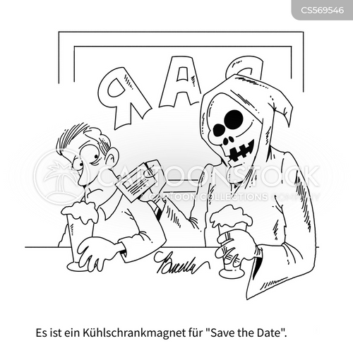 Cartoons und Karikaturen mit Datums-erinnerung