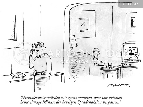 Cartoons und Karikaturen mit Einladungen