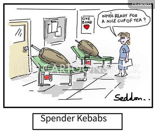 Cartoons und Karikaturen mit Spenderklassen