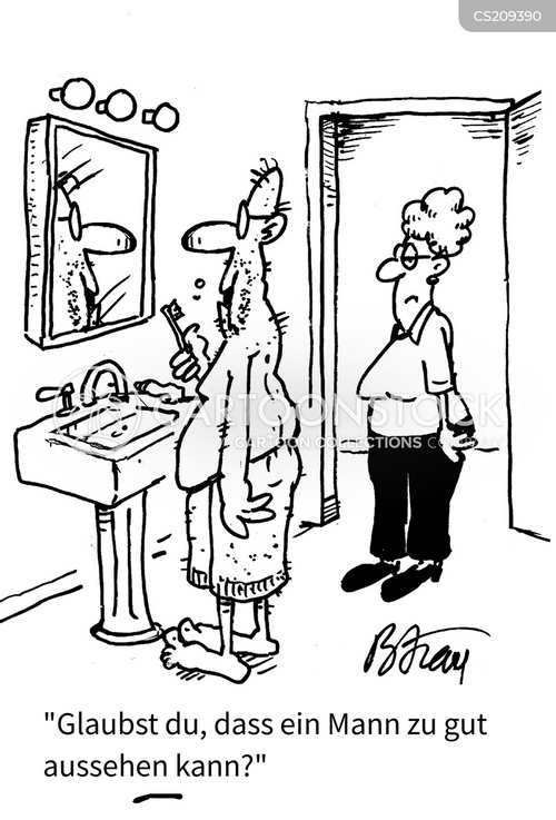 Cartoons und Karikaturen mit Gut-aussehend