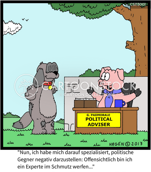 Cartoons und Karikaturen mit Politische Gegner