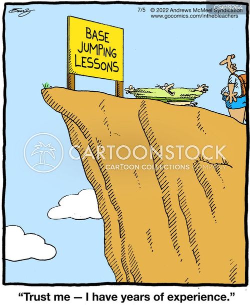 Base Jumping Cartoons and Comics - funny pictures from CartoonStock