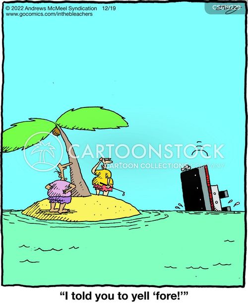 Golf Warning Cartoons and Comics - funny pictures from CartoonStock