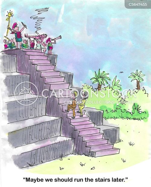 Stairs Cartoons and Comics - funny pictures from CartoonStock