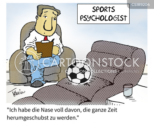 Cartoons und Karikaturen mit Sportpsychologe
