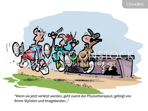 Cartoons und Karikaturen mit Physio