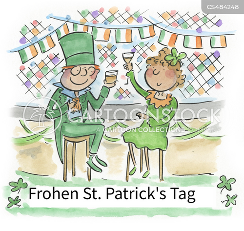 Cartoons und Karikaturen mit Heiliger Patricks Tag