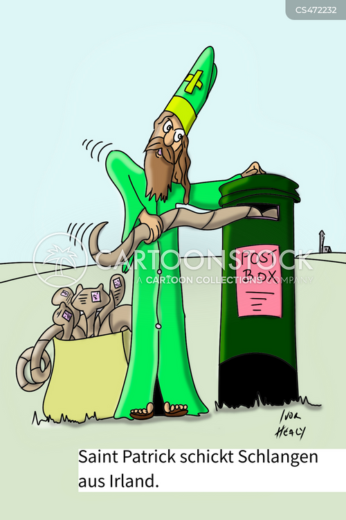Cartoons und Karikaturen mit Sankt Patrick