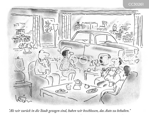 Cartoons und Karikaturen mit Umziehen