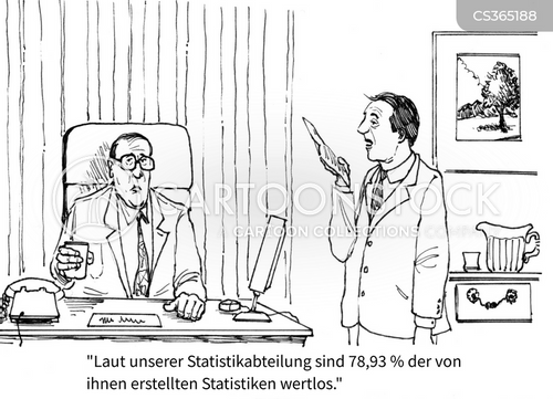 Cartoons und Karikaturen mit Statistik