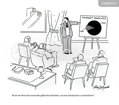 Cartoons und Karikaturen mit Statistik