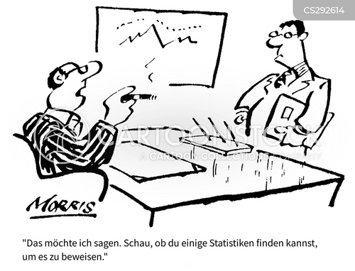 Cartoons und Karikaturen mit Statistik