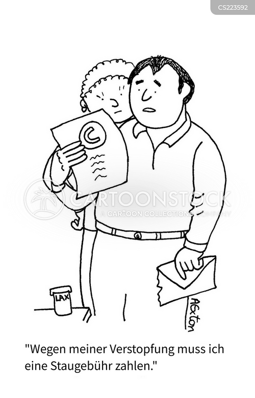 Cartoons und Karikaturen mit Verstopfung