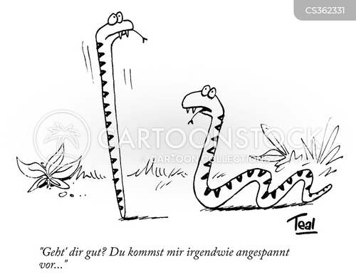 Cartoons und Karikaturen mit Angespannt