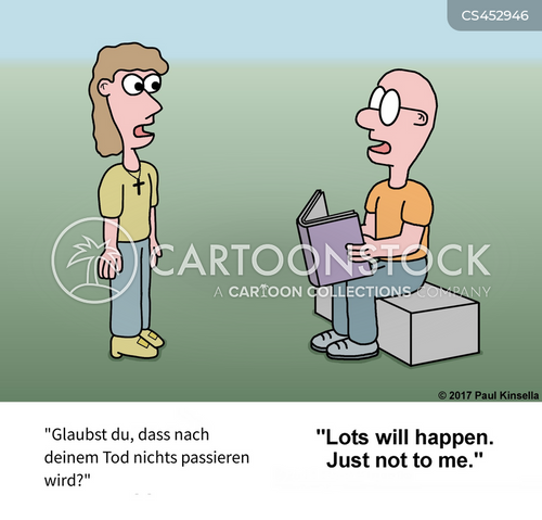 Cartoons und Karikaturen mit Leben Nach Dem Tod